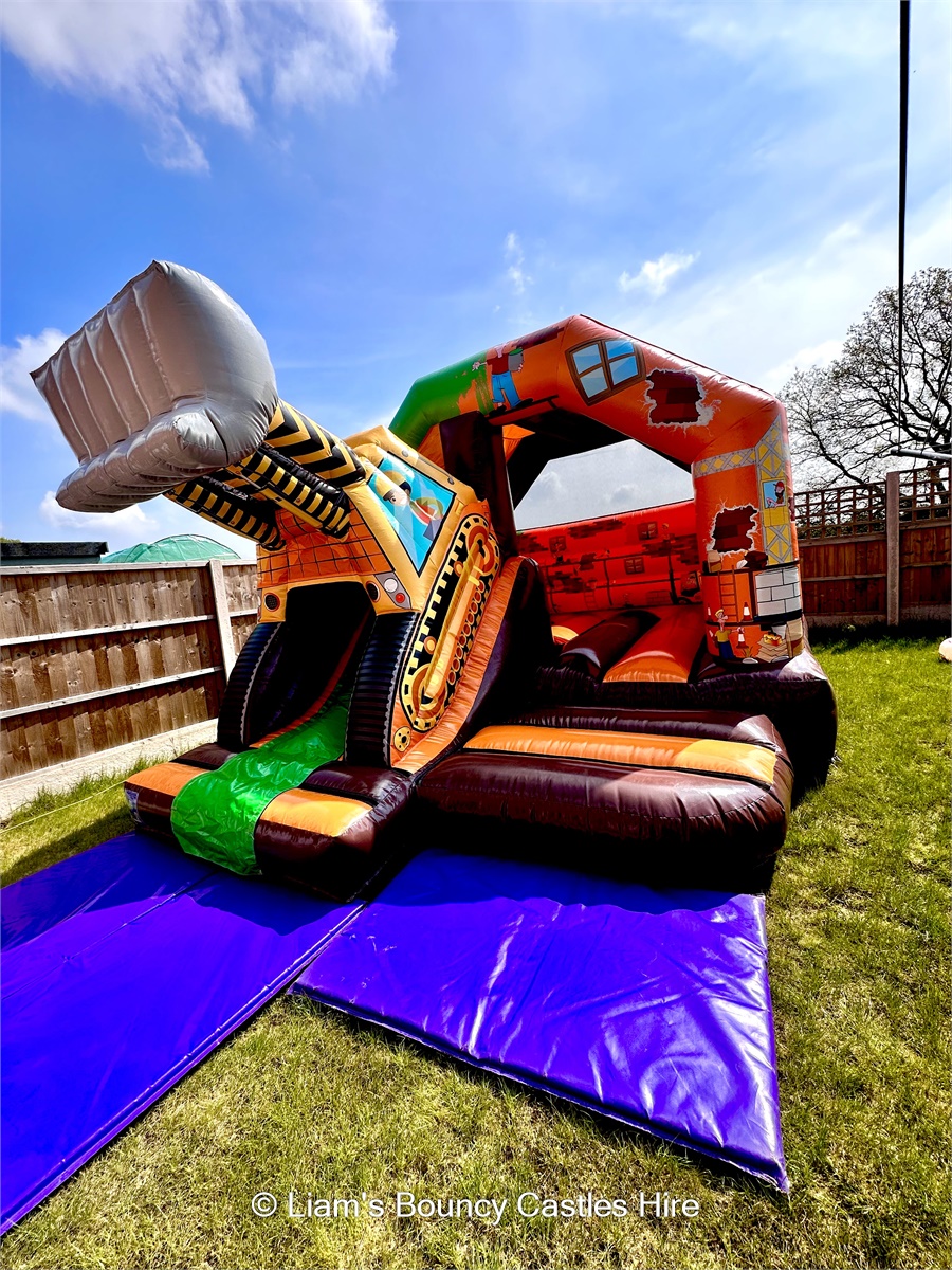 3D Construction Digger Combi - Bouncy Castle Hire in Telford | Liam's ...