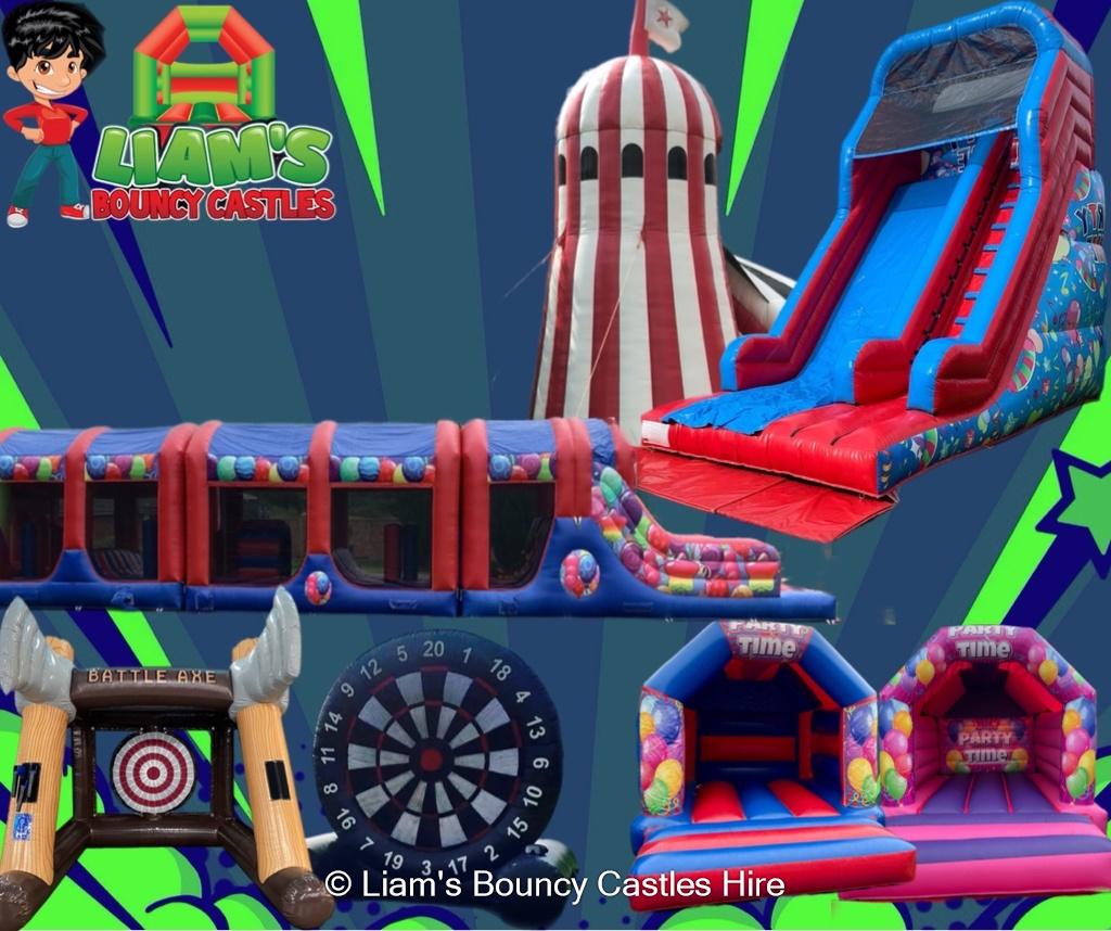 Giant Obstacle Course + Mega Slide + Kids Bouncy Castle + Inflatable ...