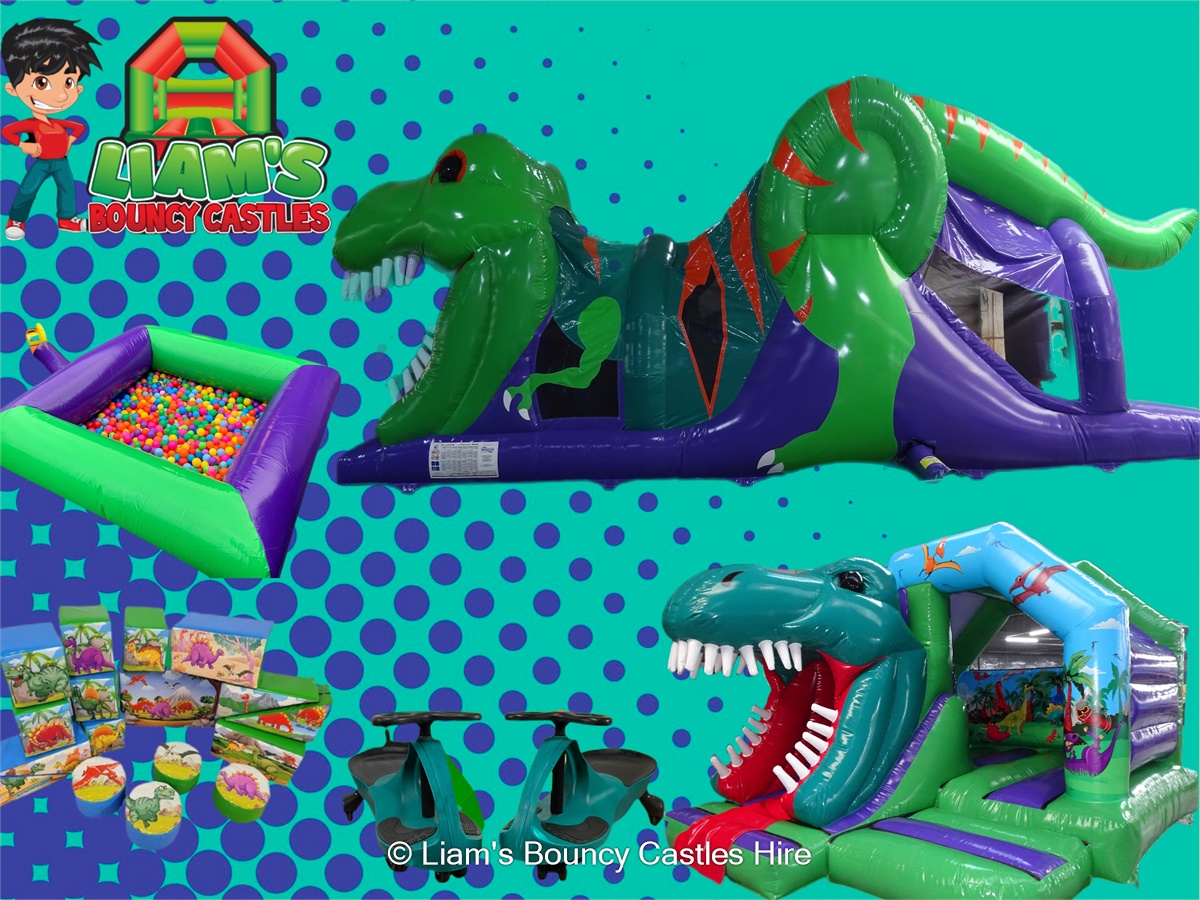 Indoor Double Dinosaur 3D Package - Bouncy Castle Hire in Telford ...