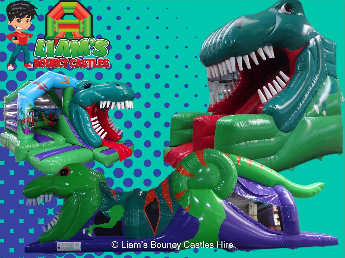Triple Dinosaur 3D Package - Bouncy Castle Hire in Telford | Liam's Bouncy Castles Hire